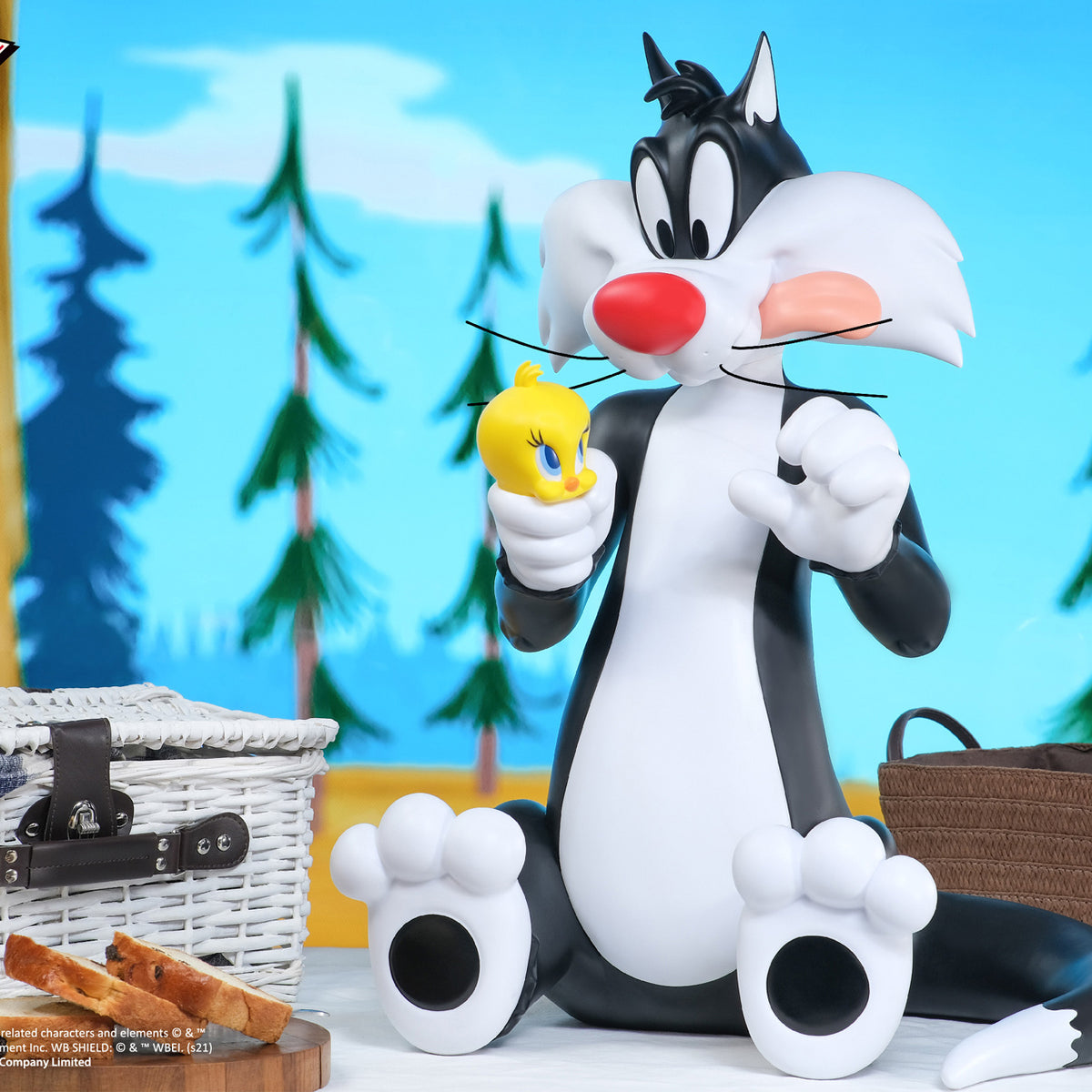 Looney Tunes Sylvester and Tweety Sweet Pairing 26" Jumbo Statue ...