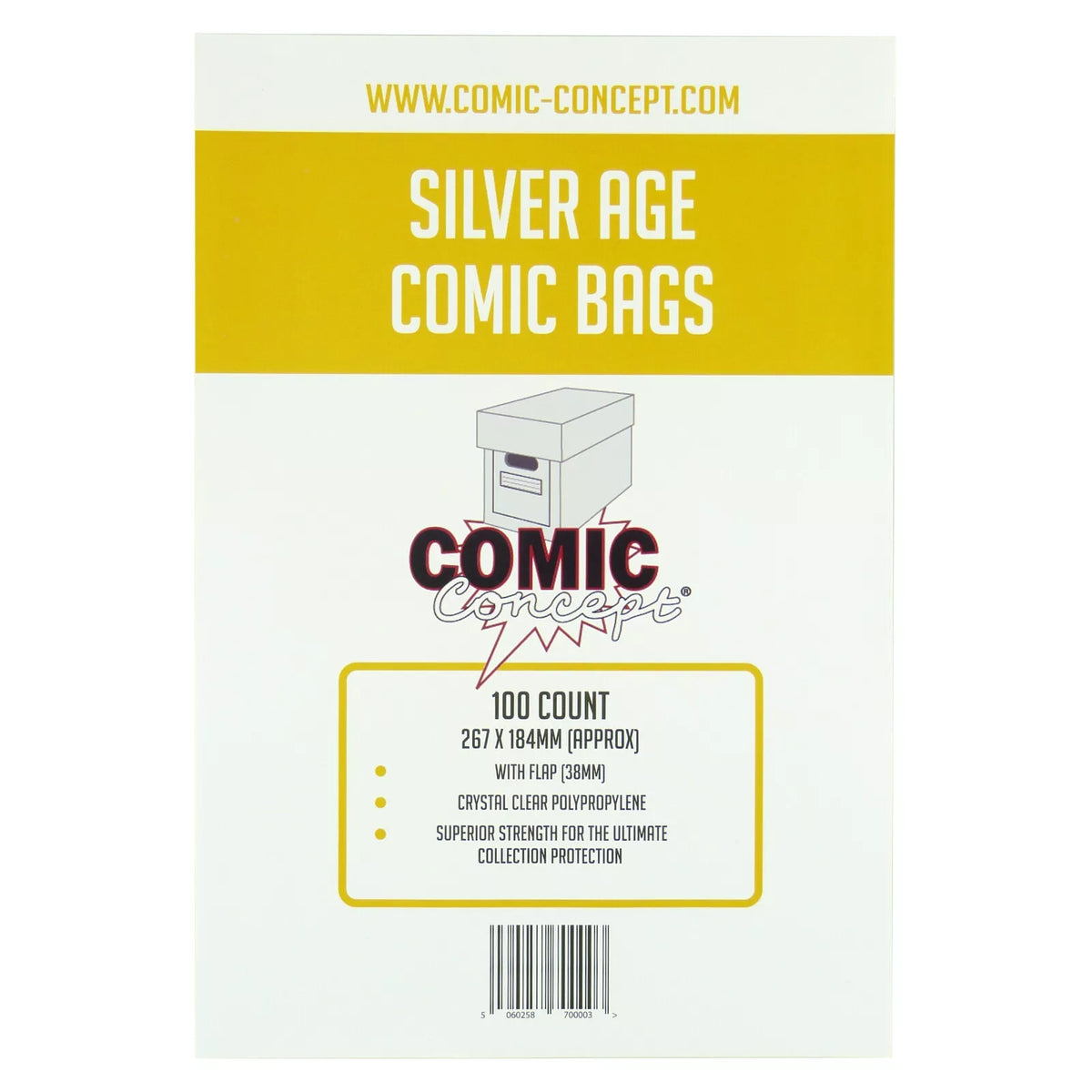 Comic Concept Silver Age Comic Bags 100-Pack – Comic Warehouse