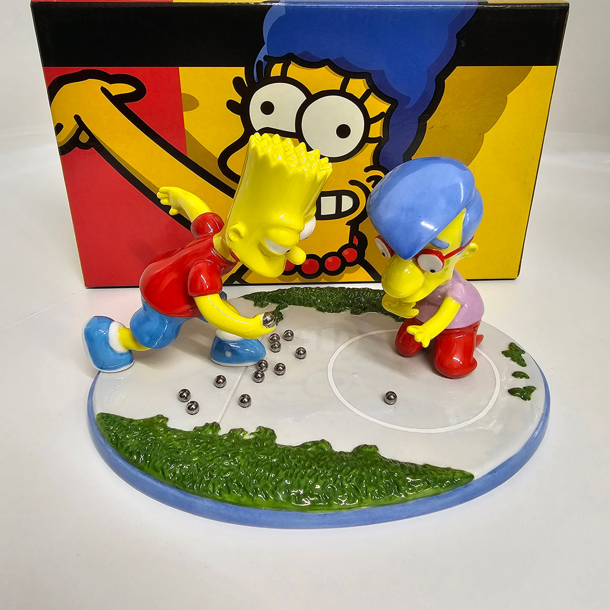 The Simpsons Loosing His Marbles Bart And Milhouse Coalport Figurine ...