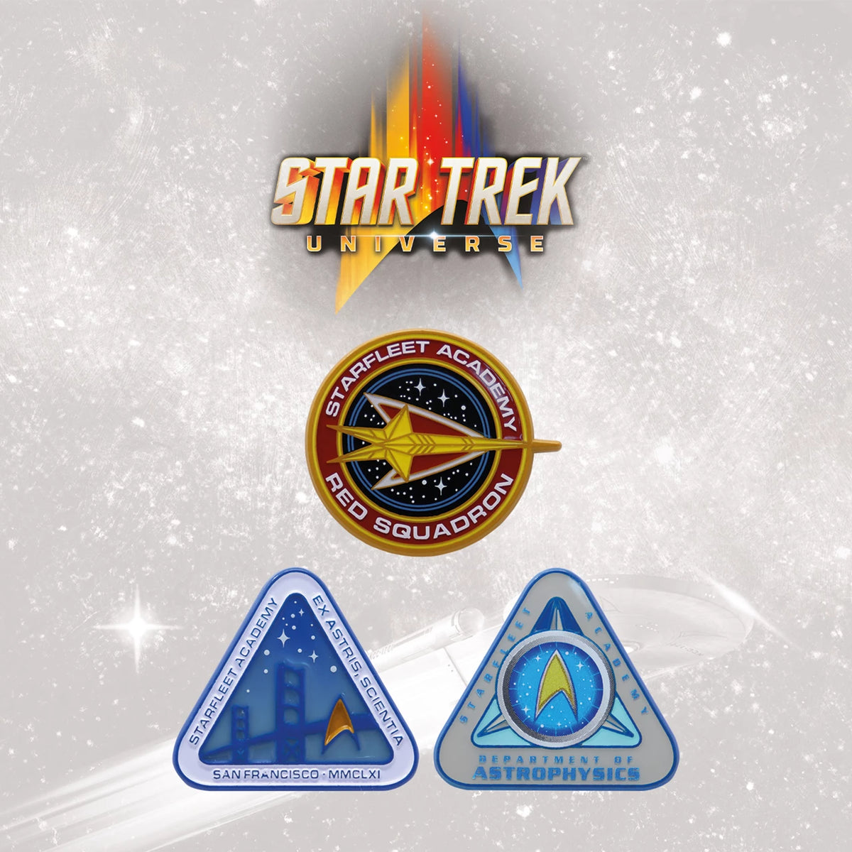 Star Trek Limited Edition Starfleet Academy Set Of Three Pin Badges ...