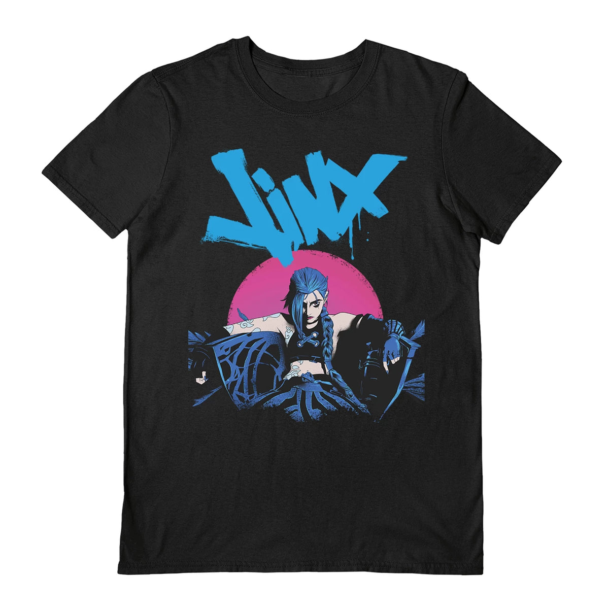 Arcane League of Legends Jinx Chair Black Unisex T-Shirt – Comic Warehouse