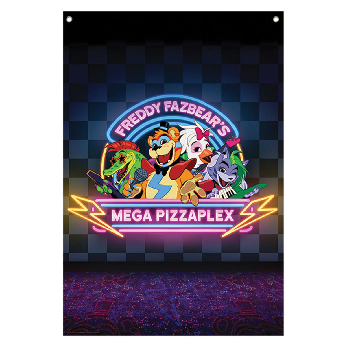 Five Nights at Freddy's "Freddy Fazbear's Mega Pizzaplex" Wall Banner ...