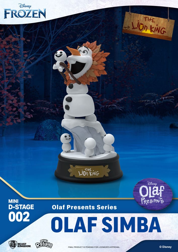 Frozen Olaf Presents: Olaf Simba 12 cm Mini Diorama Stage PVC Statue ...