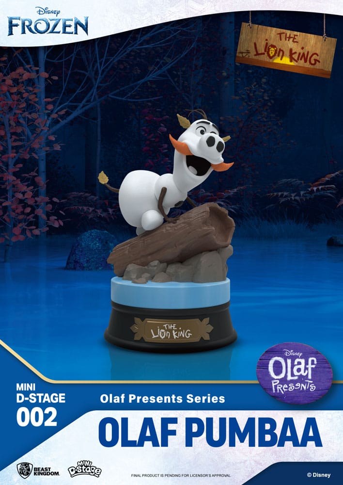 Frozen Olaf Presents: Olaf Pumba 12 cm Mini Diorama Stage PVC Statue ...